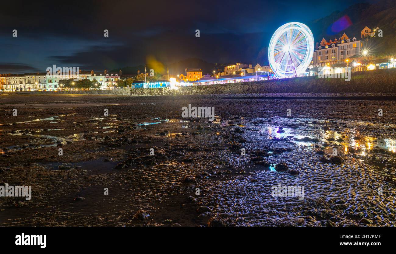 The seasonal Ferris Wheel on Llandudno's Victorian Pier on the North ...