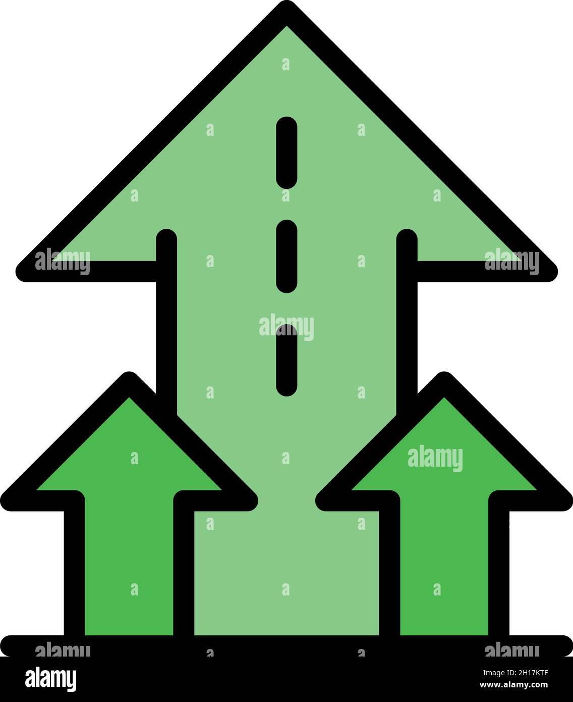 Startup arrows icon. Outline startup arrows vector icon color flat ...