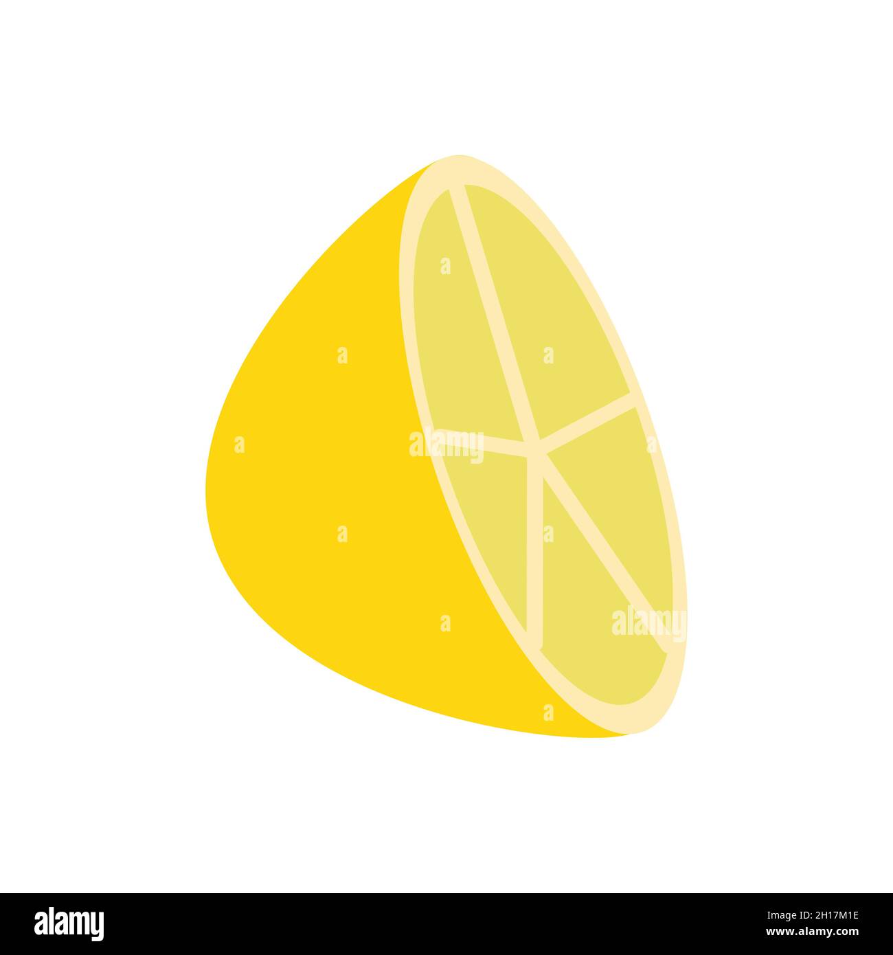 Lemon slice vector icon illustration isolated on white background Stock Vector Image & Art - Alamy