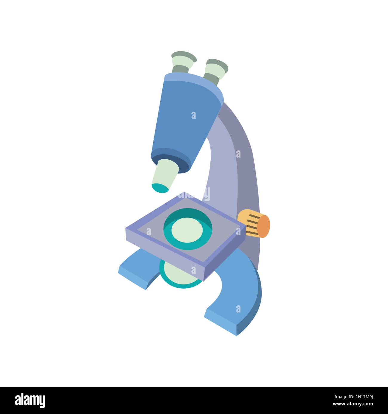 Simple microscope vector illustration in flat style Stock Vector Image ...