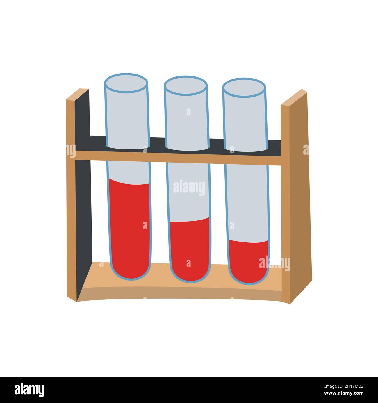 Test tube icon. Flat design style. Blood test tube. Simple icon. Modern ...