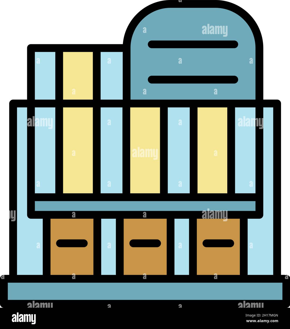 Corporate building icon. Outline corporate building vector icon color ...