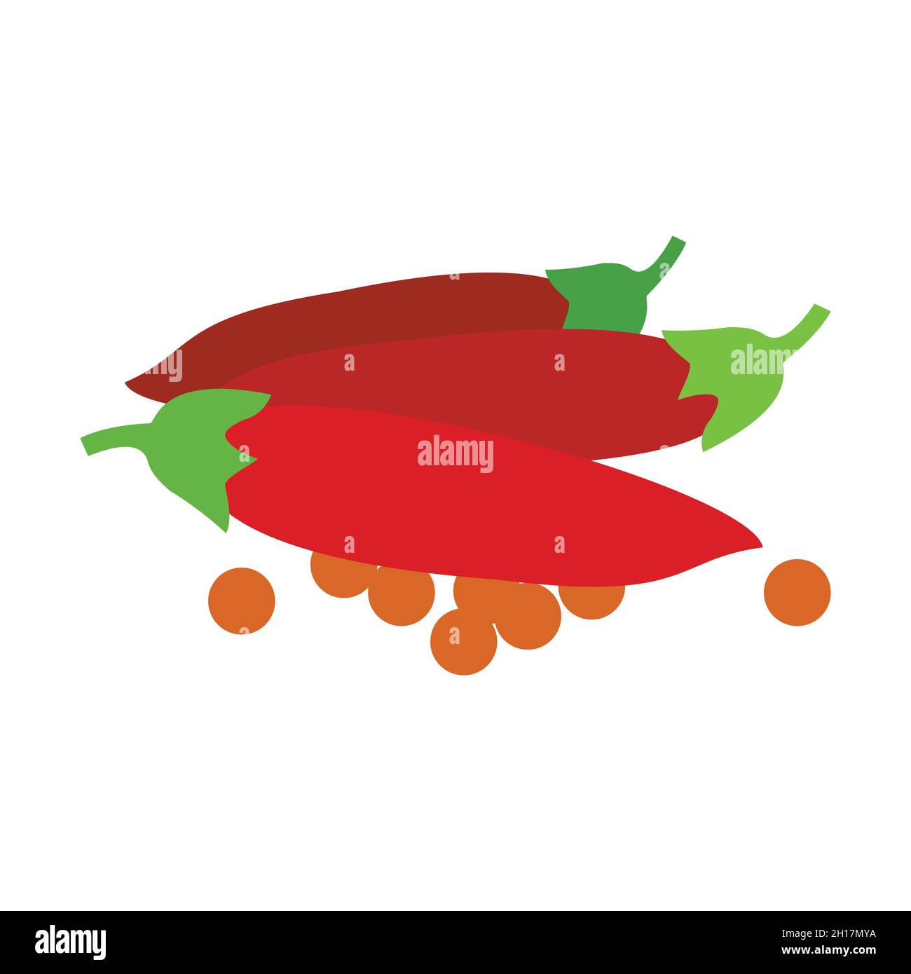 Green pod chilli chili Stock Vector Images - Alamy
