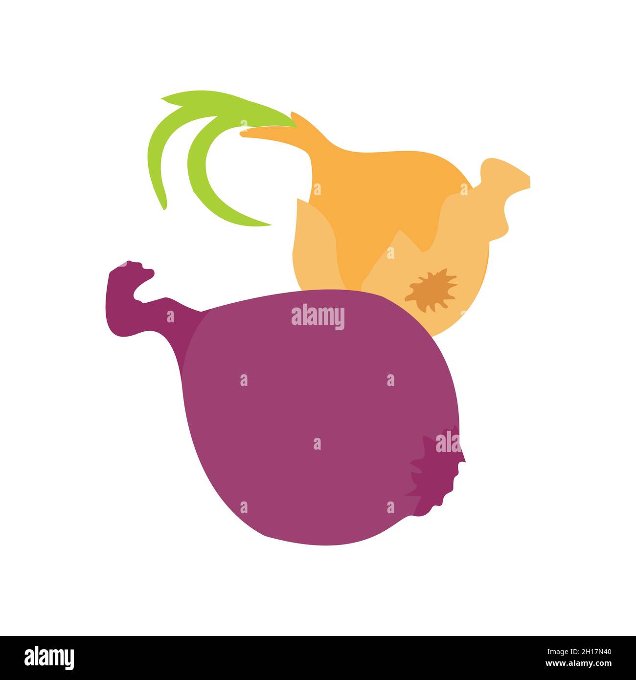 Top view sliced onion Stock Vector Images - Alamy