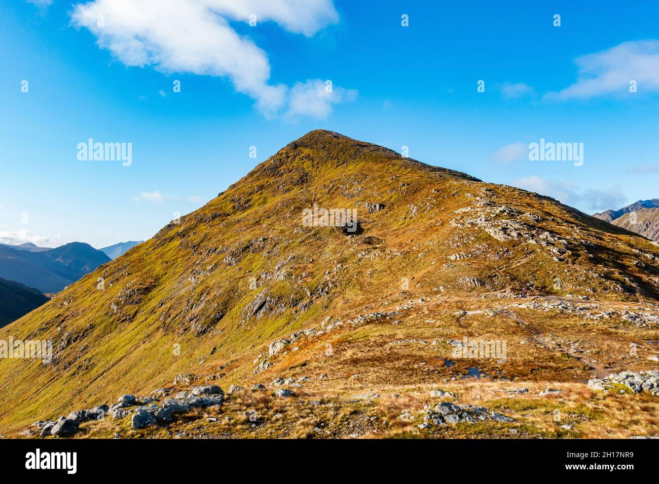 The Munro mountain of Stob Dubh on the Buachaille Etive Beag ridge ...