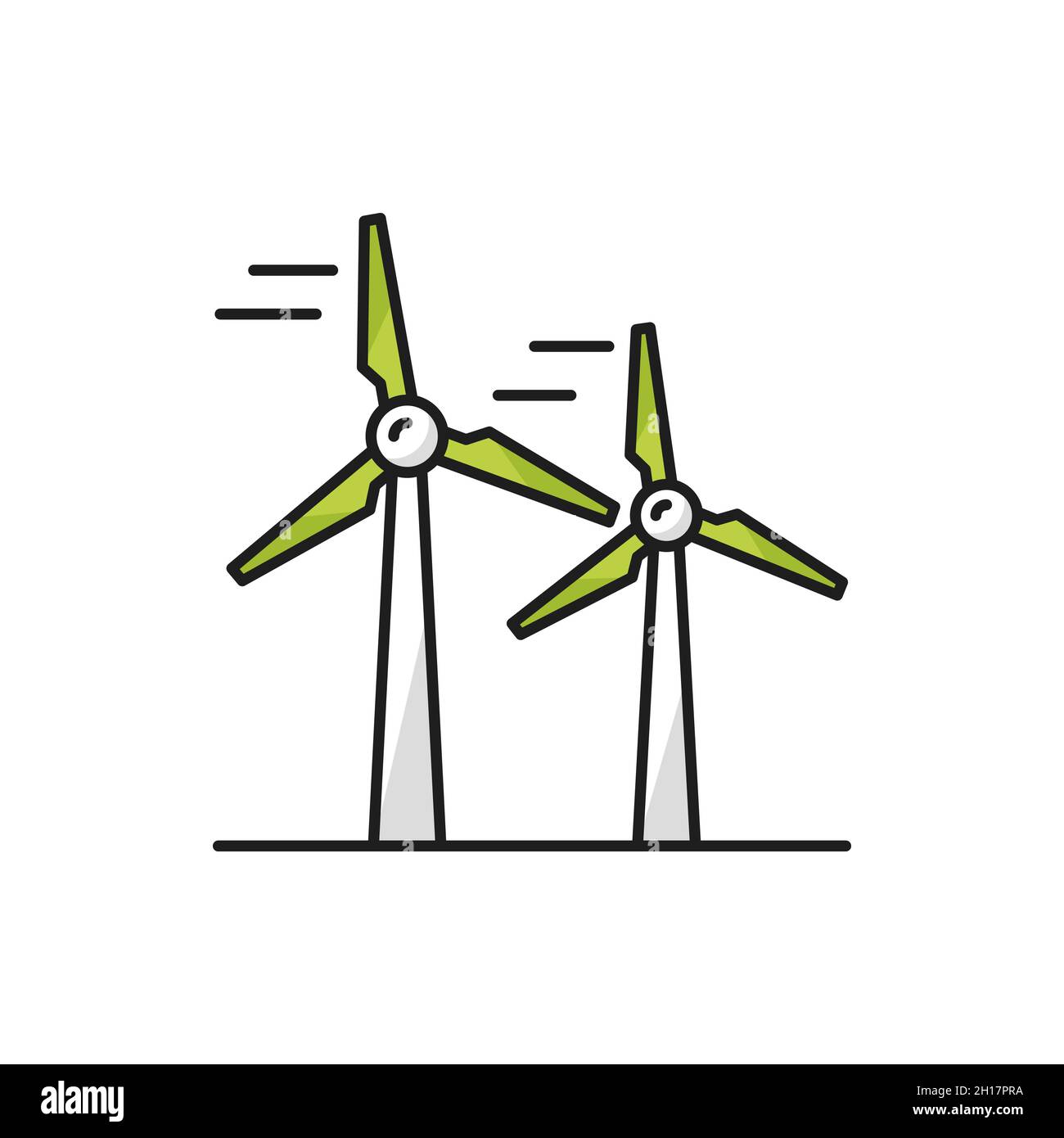 Wind Power Icon Solar Panel And Wind Turbine Icon Stock Vector