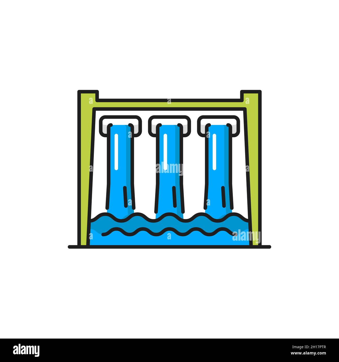 Dam and spillway Stock Vector Images - Alamy
