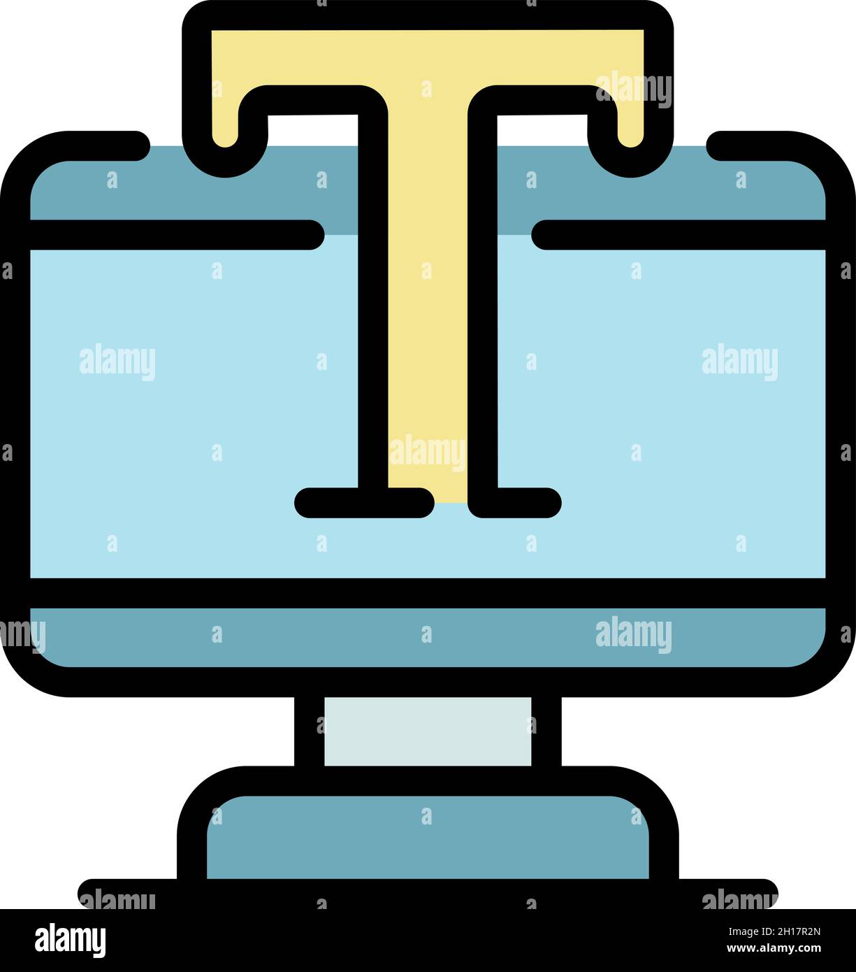 Text editor icon. Outline text editor vector icon color flat isolated ...