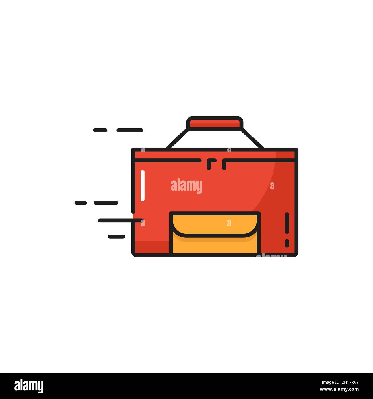 Asian food delivery, takeout box flat line icon. Vector grocery and ...