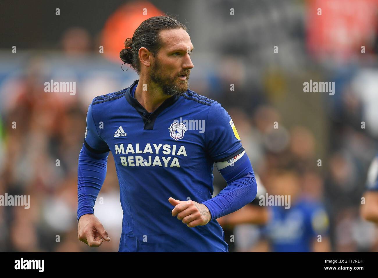 Sean Morrison #4 of Cardiff City in action during the game Stock Photo ...