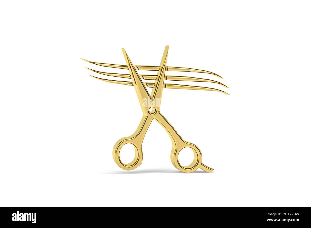 Golden 3d scissors icon isolated on white background - 3d render Stock ...