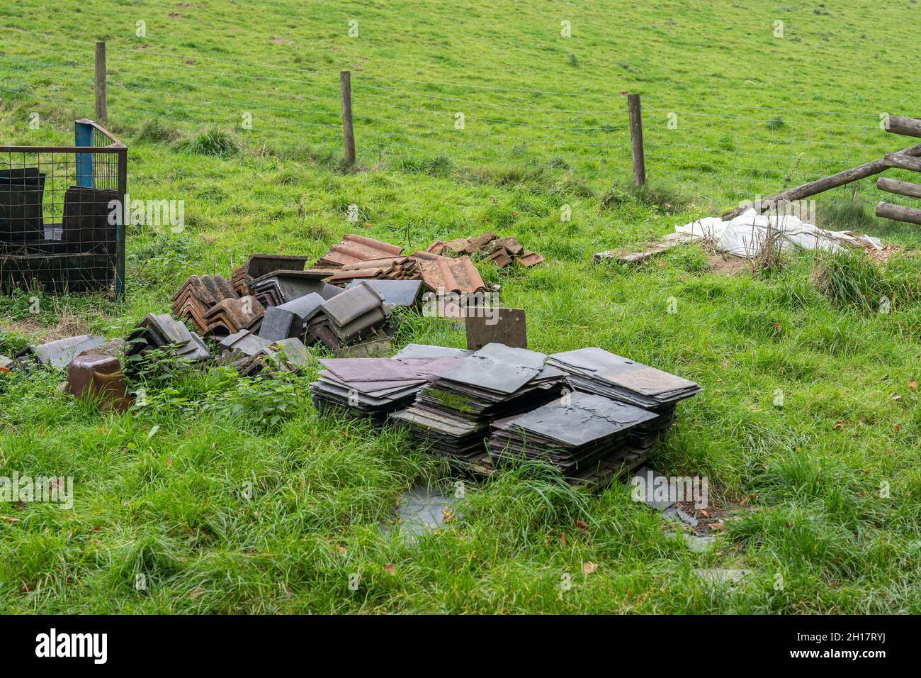 selected focus of salvaged ridge and hip crests roofing material ...