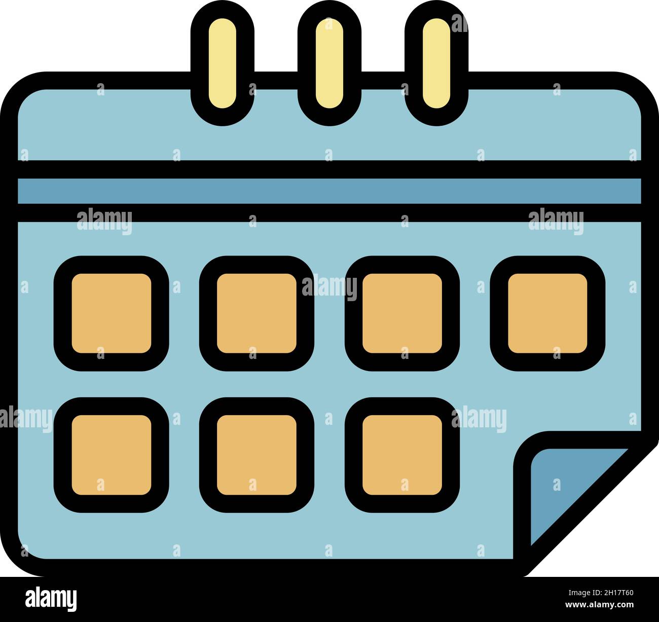 Training calendar icon. Outline training calendar vector icon color ...