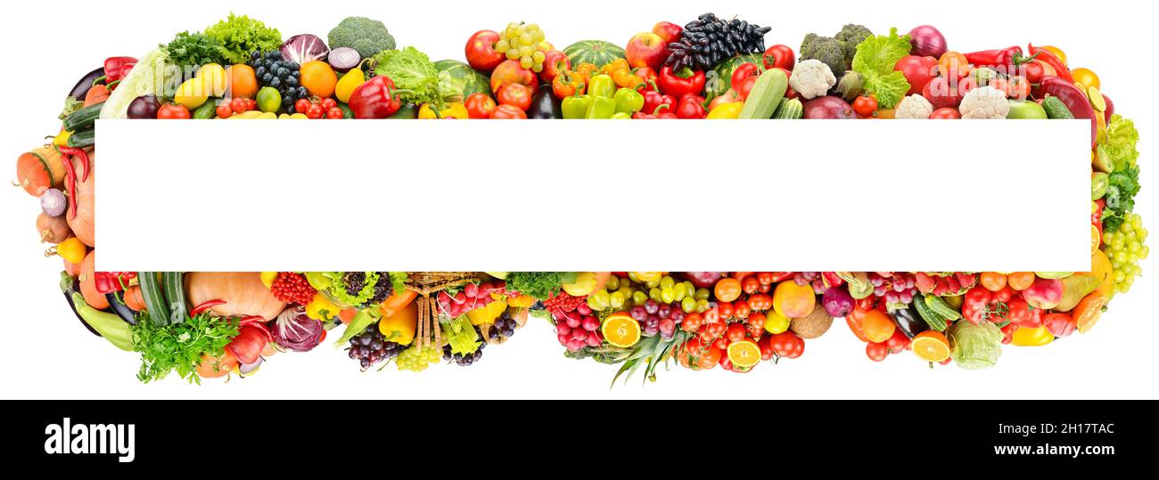 Fruit vegetable border hi-res stock photography and images - Alamy