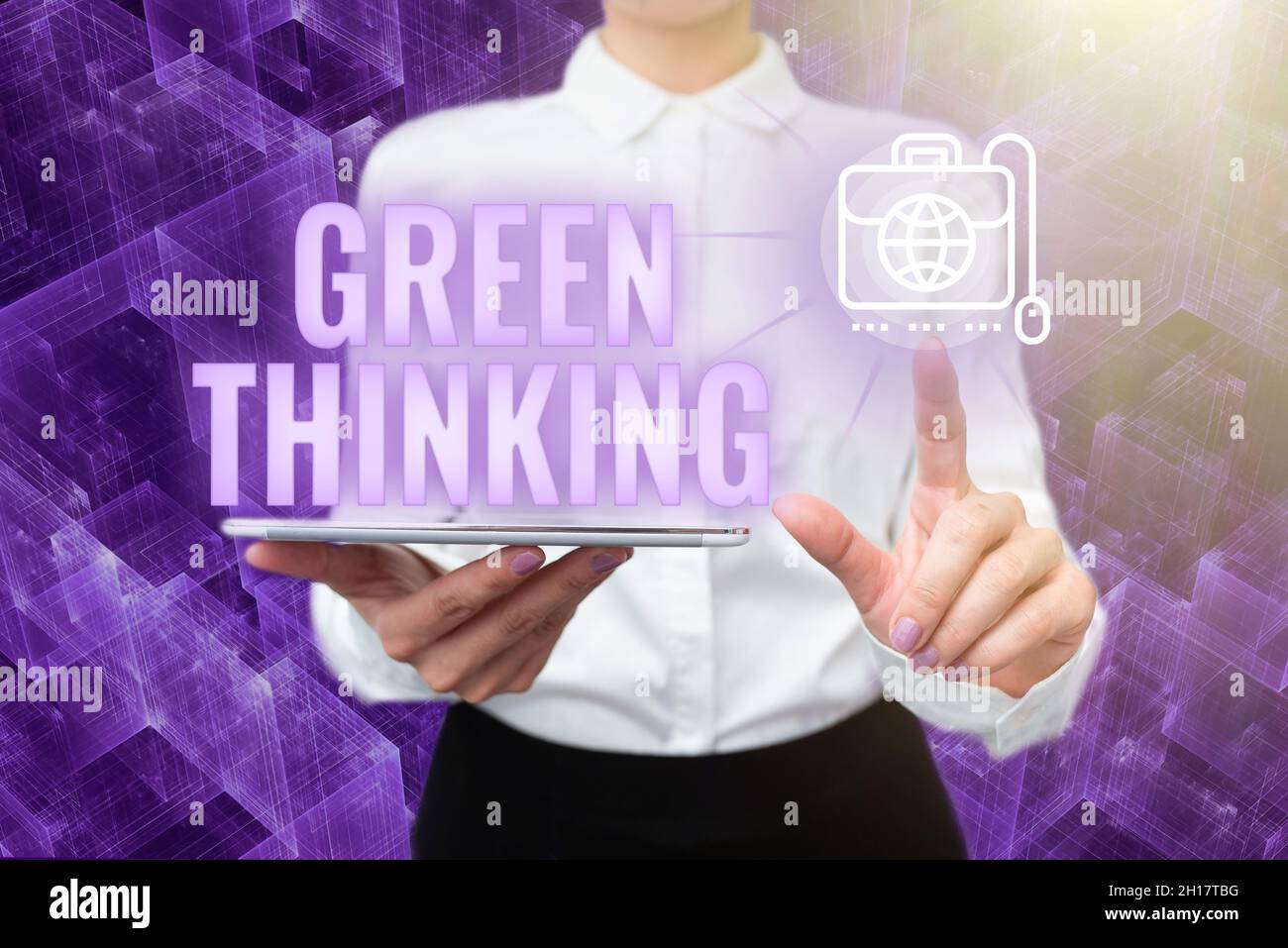 Conceptual display Green Thinking. Business concept Taking ction to ...