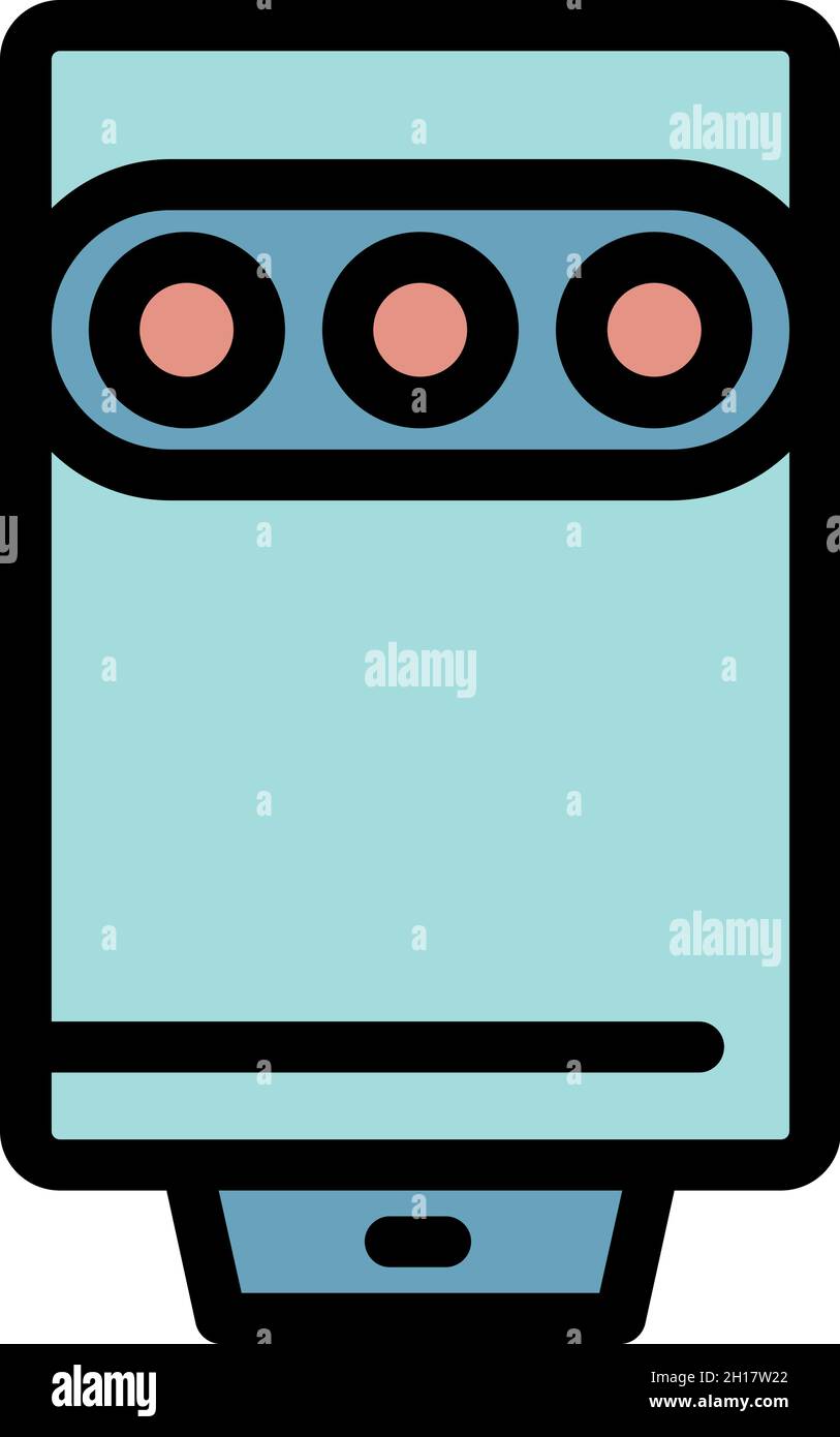 Classic home boiler icon. Outline classic home boiler vector icon color ...