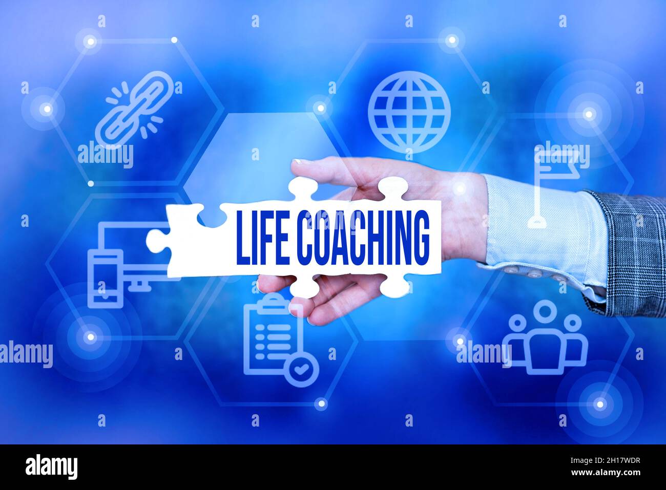 Text sign showing Life Coaching. Conceptual photo person employed to ...