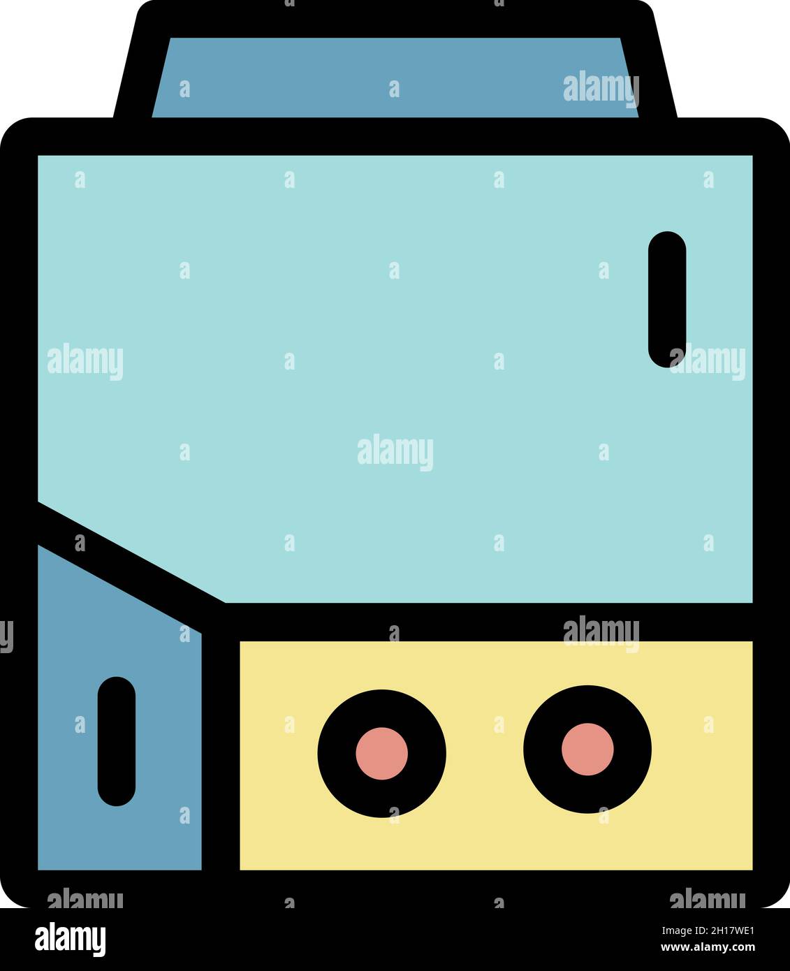 Square electric boiler icon. Outline square electric boiler vector icon ...