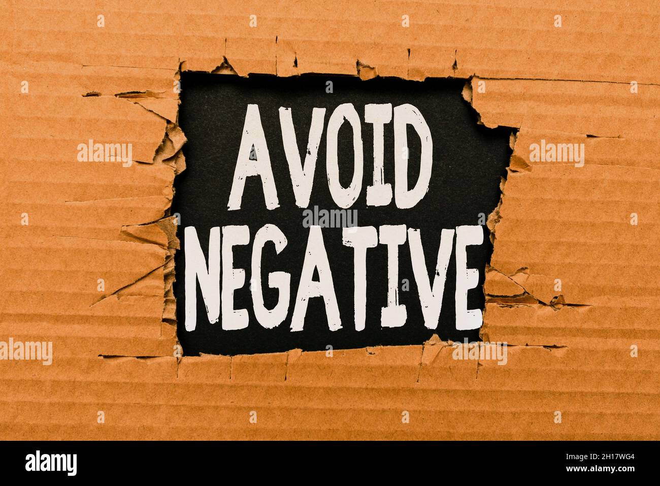 Hand writing sign Avoid Negative. Business approach Staying away from ...