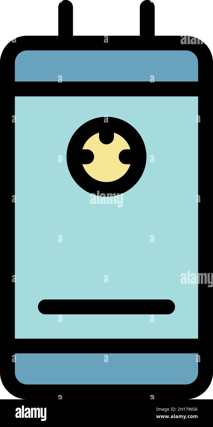 Home boiler icon. Outline home boiler vector icon color flat isolated ...