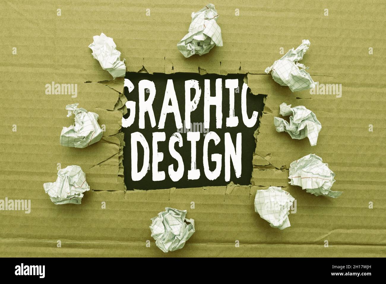 Text sign showing Graphic Design. Business approach art or skill of ...