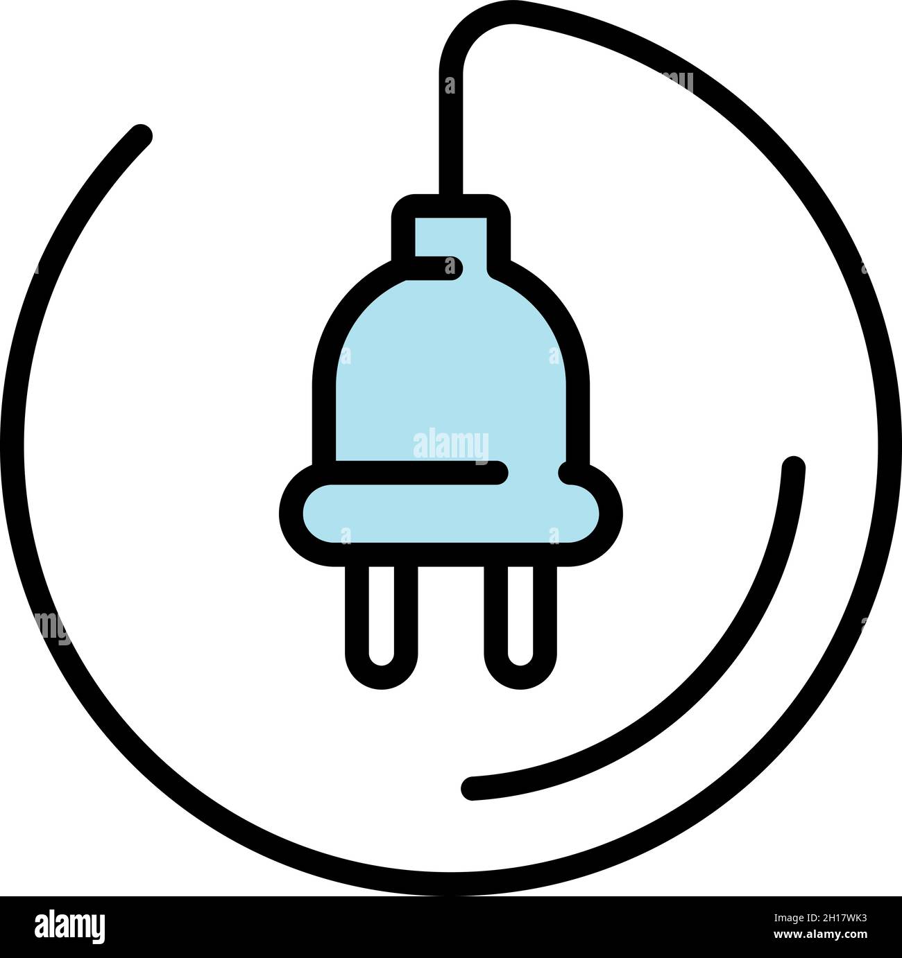 Electric vehicle plug icon. Outline electric vehicle plug vector icon ...
