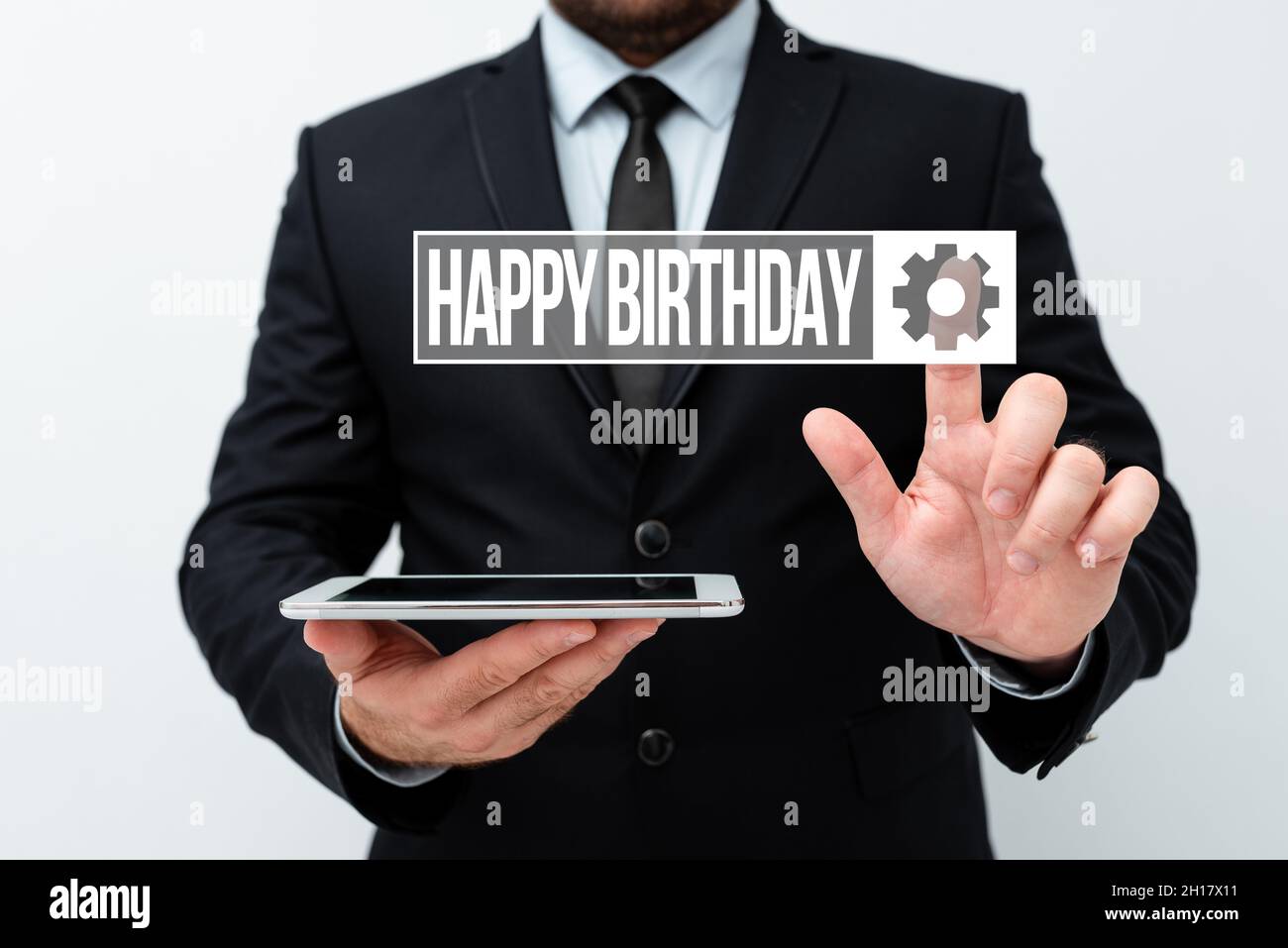 Conceptual display Happy Birthday. Business overview The birth ...