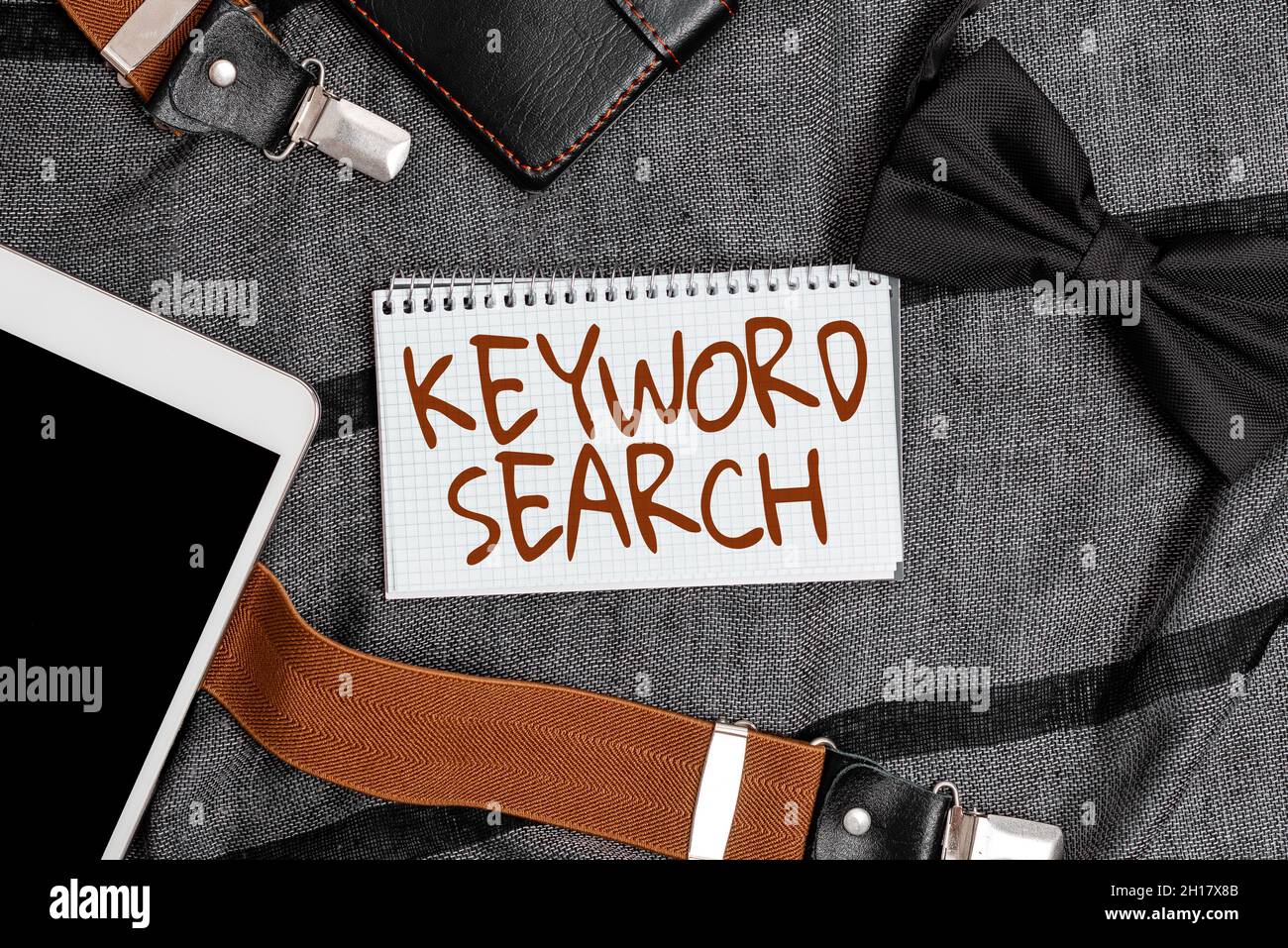 Hand writing sign Keyword Search. Business showcase Using word or term ...