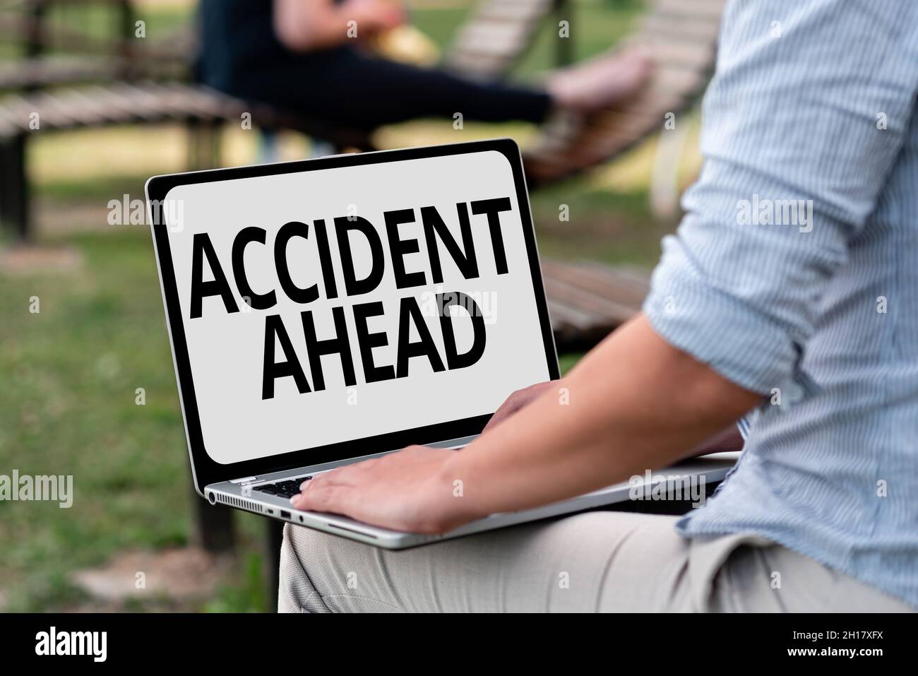 Conceptual caption Accident Ahead. Conceptual photo Unfortunate event ... Conceptual caption Accident Ahead. Conceptual photo Unfortunate event ...