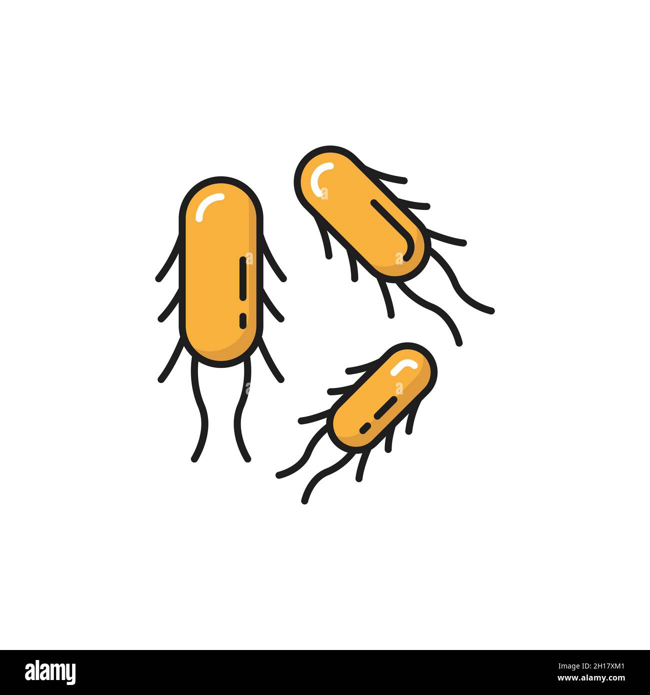 Positive bacterium, healthy organism chemical microbes isolated line ...