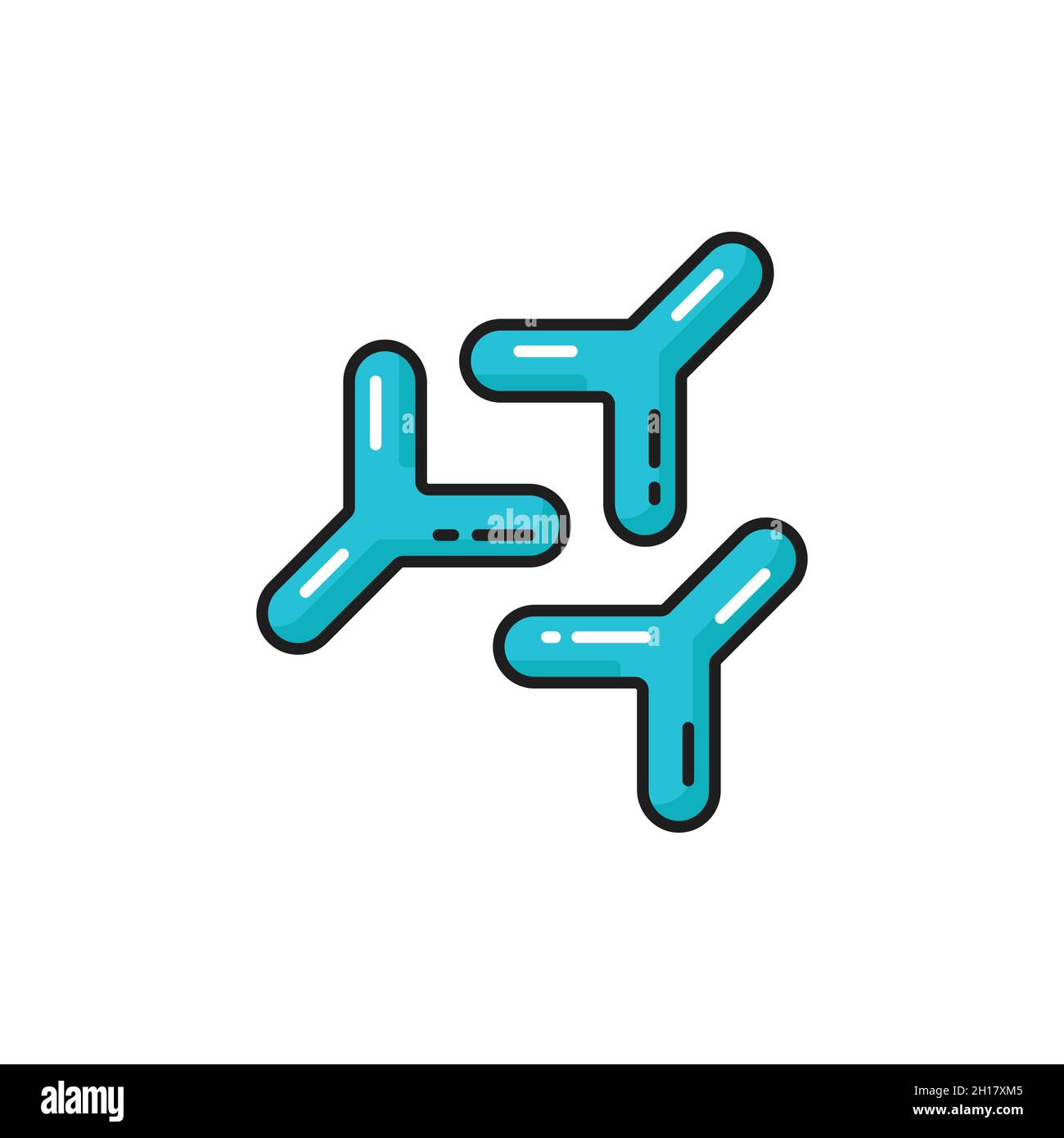 Pentameric structure of antibody, Y-shaped immunoglobulin isolated ...