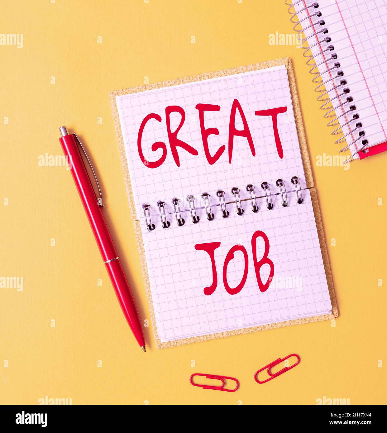 Text sign showing Great Job. Business approach used praising someone ...
