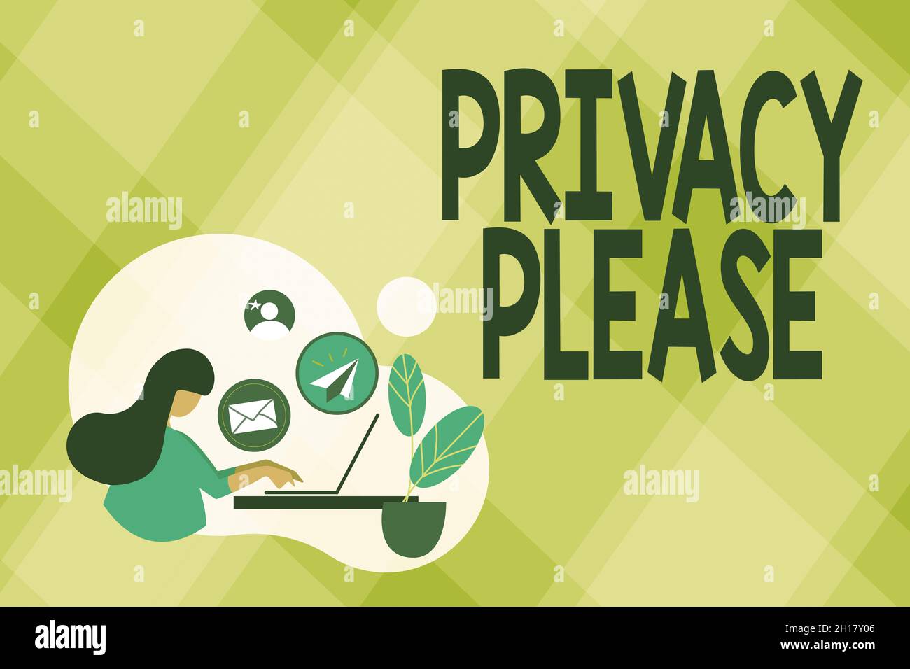 Text caption presenting Privacy Please. Conceptual photo asking someone ...