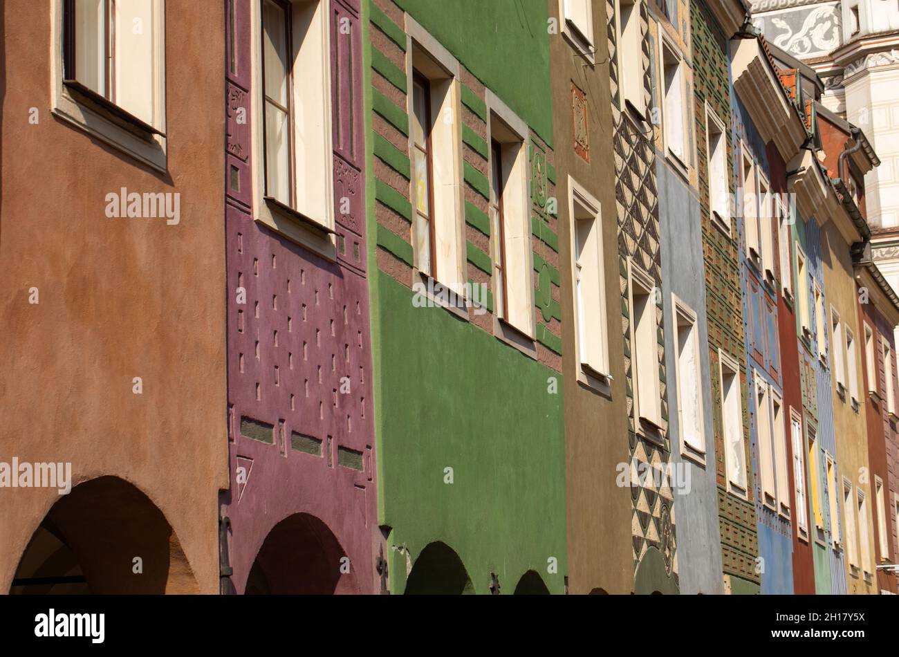 Poznan, Poland - Streets around the old town in the city. Landmarks and ...