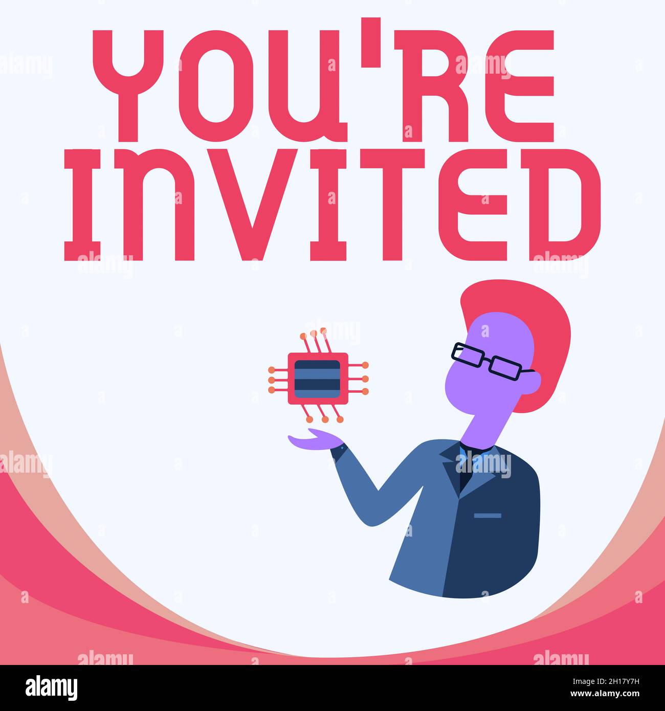 Text caption presenting You Re Invited. Word Written on make a polite ...