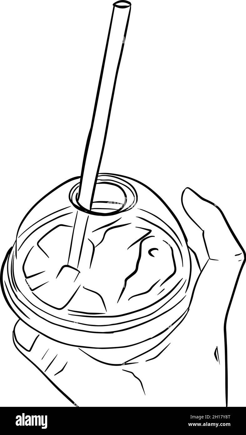 Hand holding festive cup Stock Vector Images - Alamy