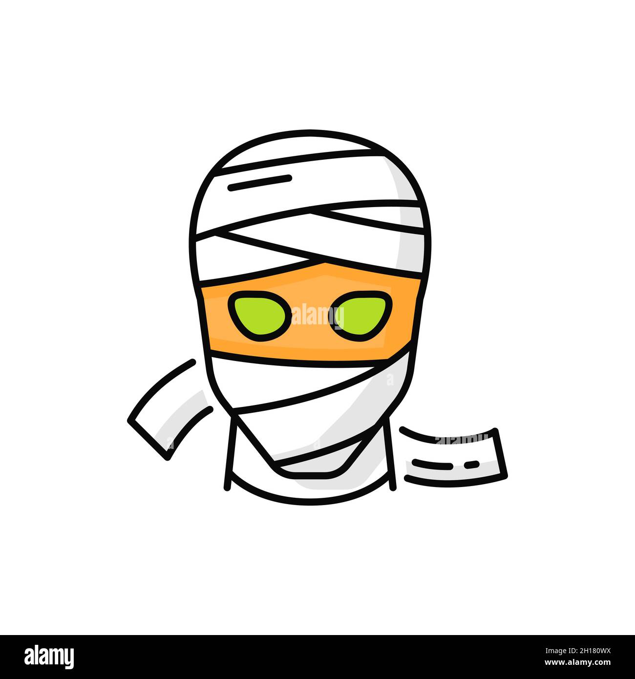 Creepy wrapped face Stock Vector Images - Alamy