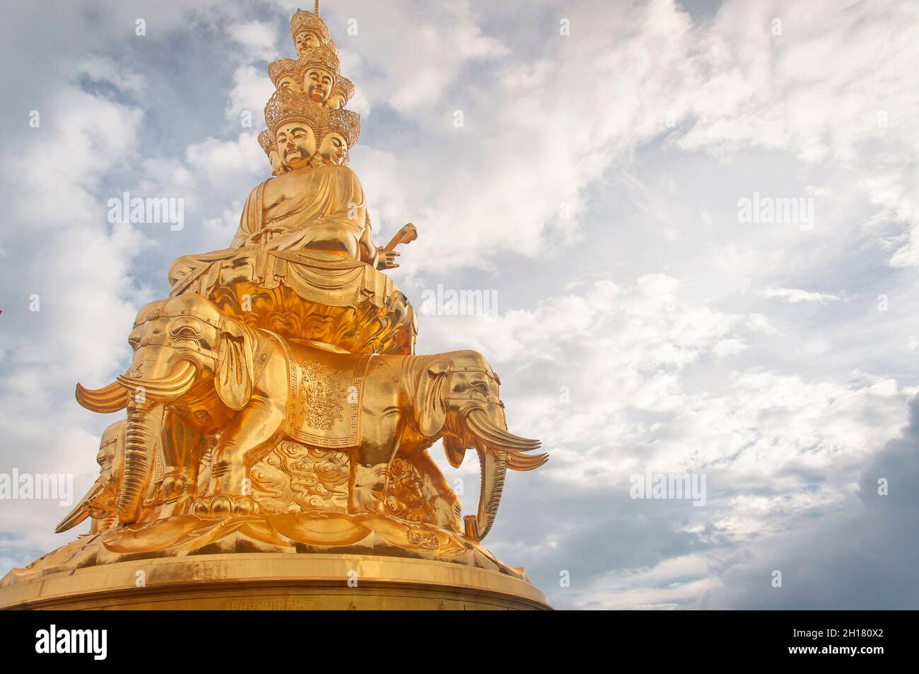The landmark golden samantabhadra bodhisattva buddha statue on the ...