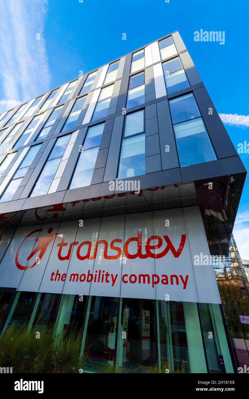 Exterior view of the headquarters of Transdev, a multinational French ...