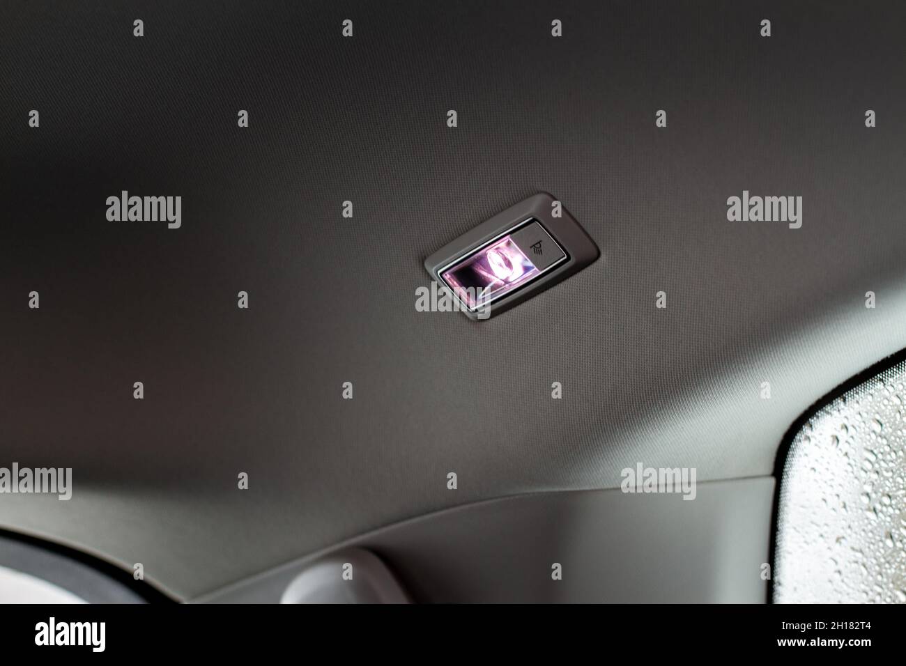 Modern car interior light closeup. Car ceiling lamp Stock Photo - Alamy