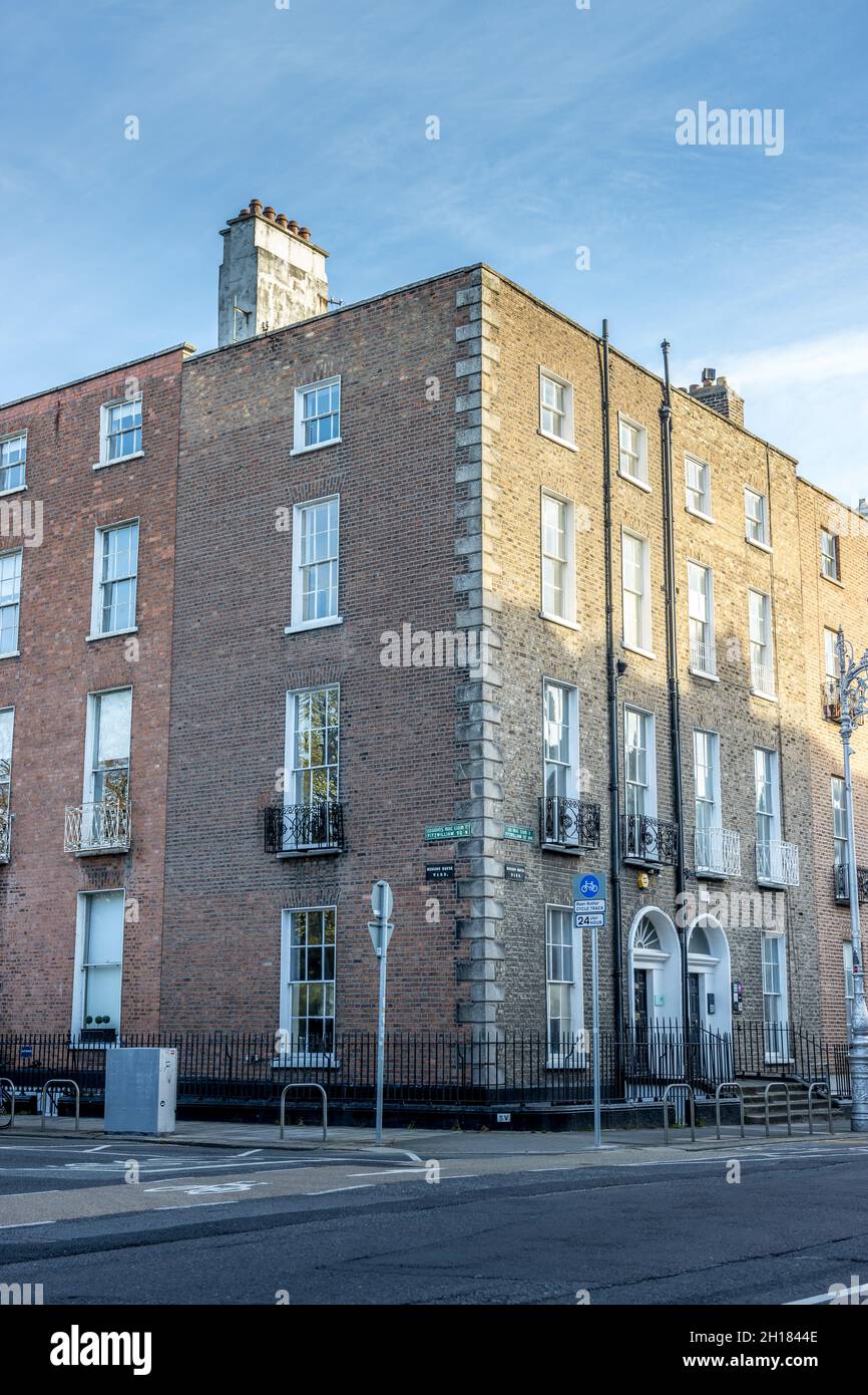 DUBLIN, IRELAND - Apr 23, 2021: A vertical shot of the offices near ...
