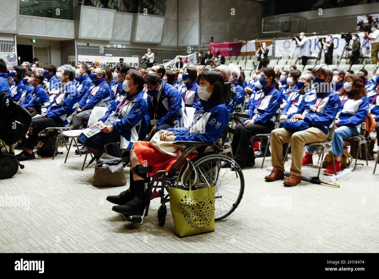 Tokyo, Japan. 17th Oct, 2021. City Cast leaders of Tokyo 2020 Games ...