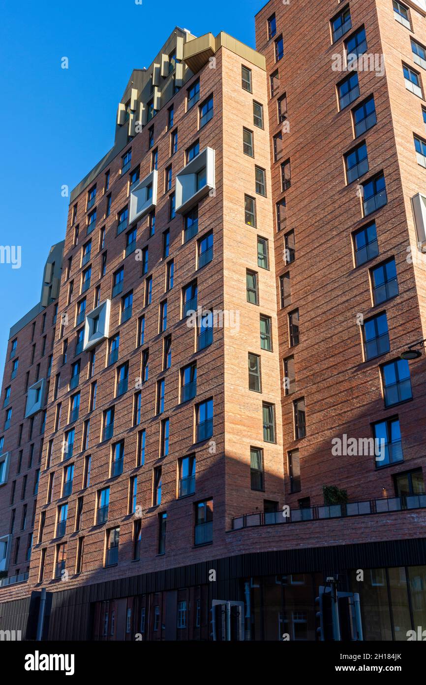 Apartment block in the Kampus development, Manchester, England, UK ...