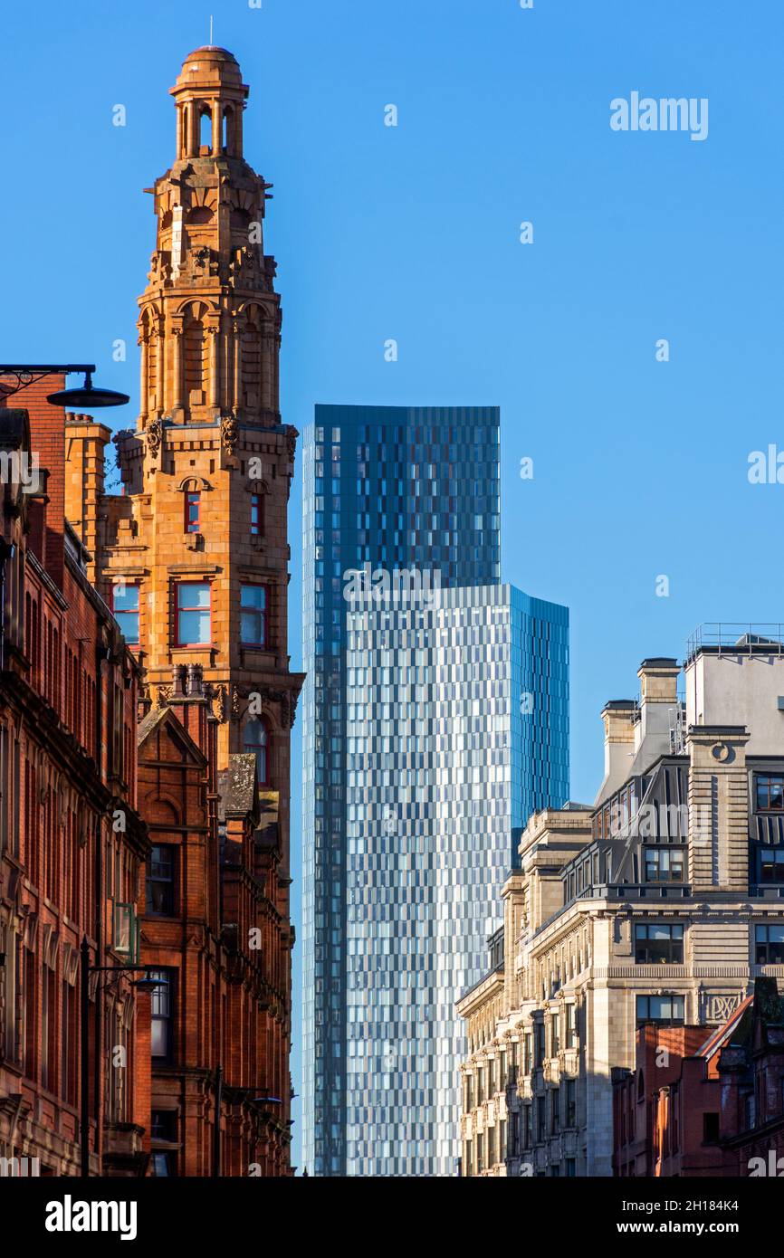 The tower of the Lancaster House building and two of the Deansgate ...