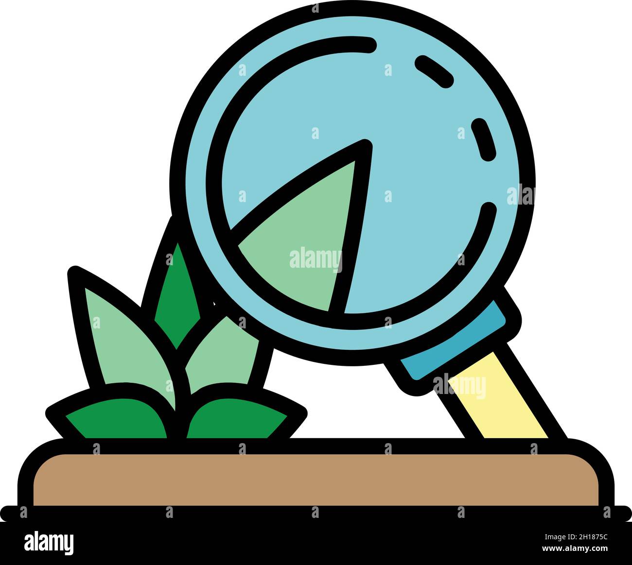 Smart plant control icon. Outline smart plant control vector icon color ...