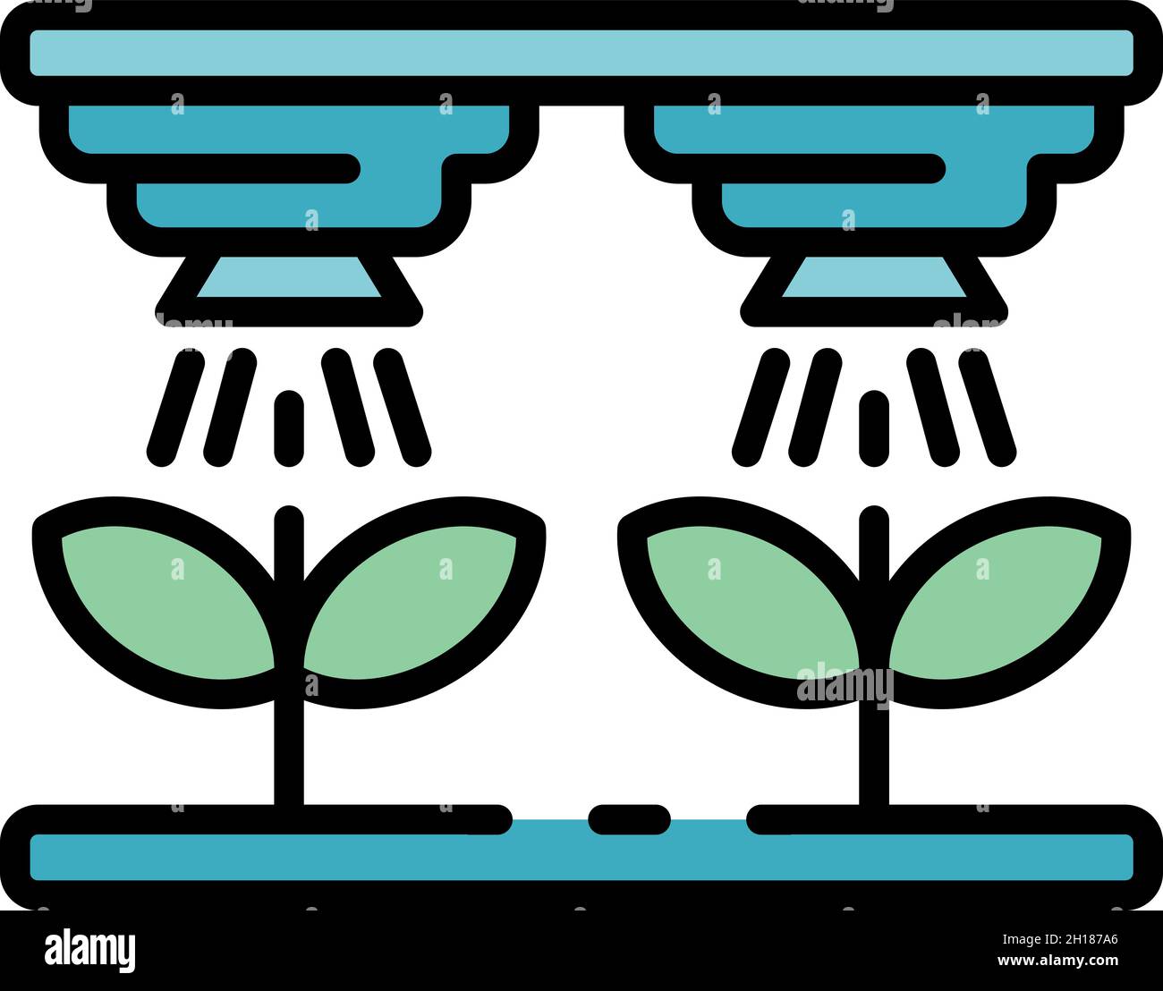 Smart farm irrigation icon. Outline smart farm irrigation vector icon ...