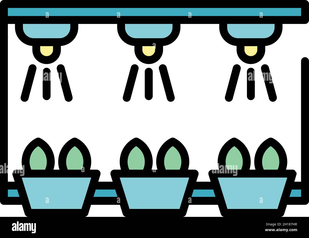 Smart irrigation rack icon. Outline smart irrigation rack vector icon ...