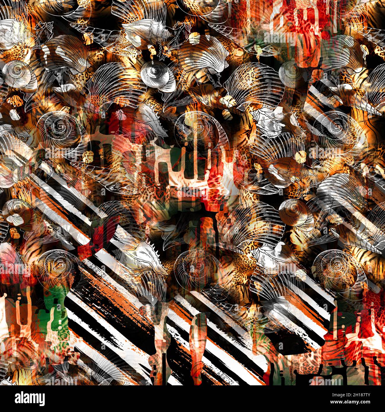 colorful fashion patterns, textile print designs Stock Photo - Alamy