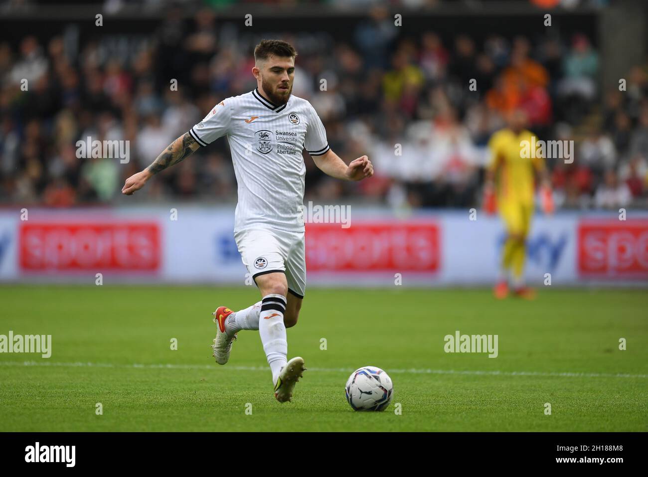 Ryan Manning #3 of Swansea City in action during the game in Swansea ...