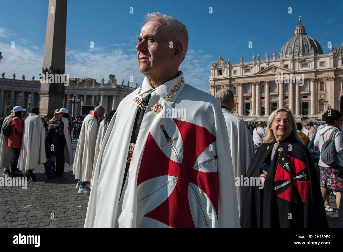 Italy, Rome, Vatican, 21/10/17. A group of Christian Knights Templar ...